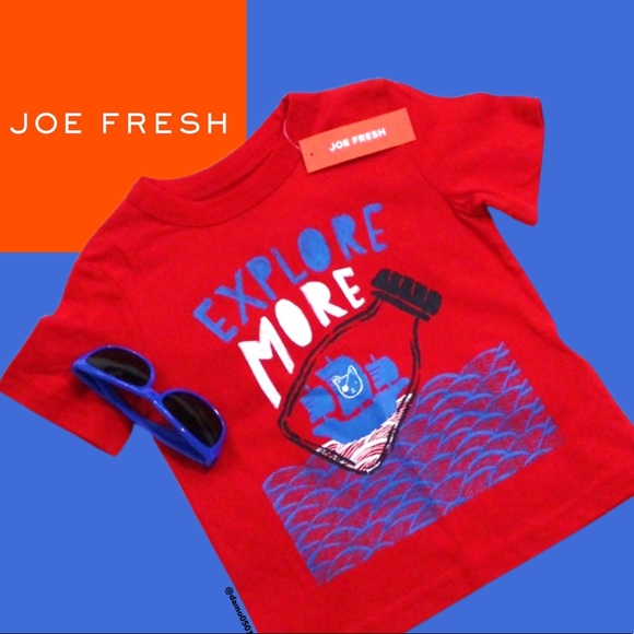 Joe Fresh | Shirts & Tops | Nwt Joe Fresh Red Explore More Ship Graphic ...
